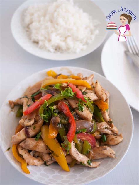 Quick Chicken Stir Fry With Peppers Veena Azmanov