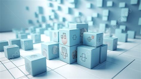 Healthcare And Insurance Portrayed Through 3d Rendering Of Stacked Blue