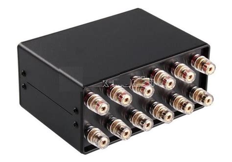 2 1 in 1 2 out audio switcher splitter amplifier speaker passive