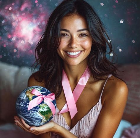 Breast Cancer Awareness Embrace The Pink Ribbon Premium Ai Generated