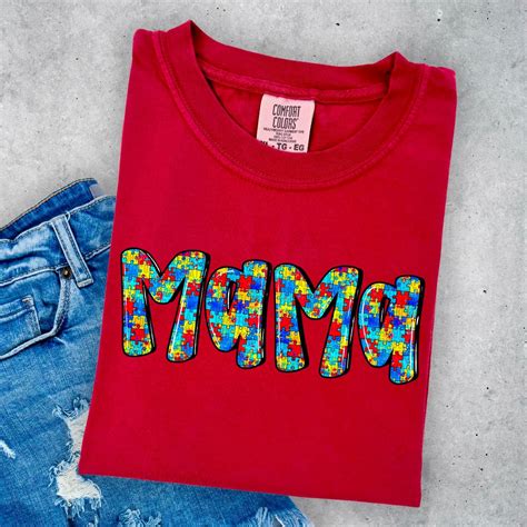 Mama Autism Puzzle Transfer Sassy Sublimation And Screen Prints