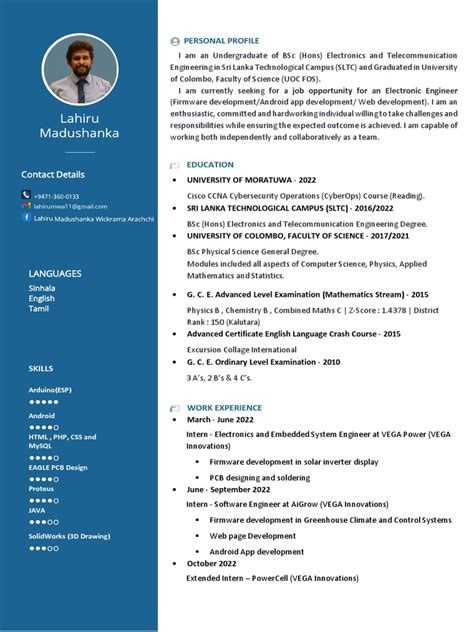 cv lahiru madushanka pdf internet of things android operating