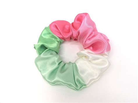 Abrosexual Lgbtq Green White And Pink Scrunchie Lgbt Bisexual Pansexual