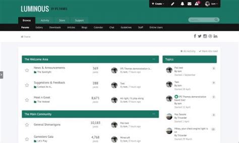 Luminous By Ips Themes Ips Community Suite 41 Webflake