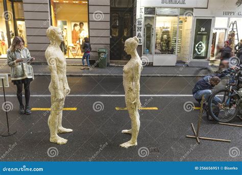 Art On The Street In Croatian Capital Zagreb Editorial Photo Image Of Eros Jelic 256656951