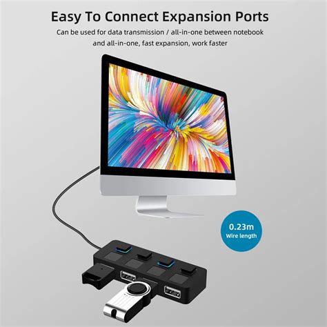Usb 2 0 허브 멀티 Usb 분배기 4 포트 확장기 Usb 전원 어댑터 노트북 Pc 컴퓨터 구성 요소 액세서리 기가팩토리