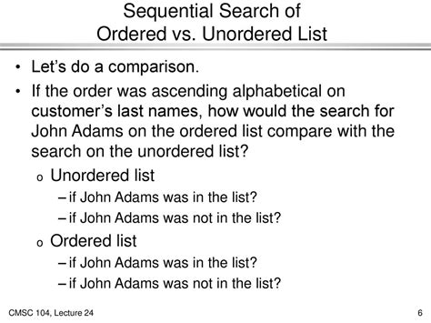 Searching And Sorting Topics Sequential Search On An Unordered File