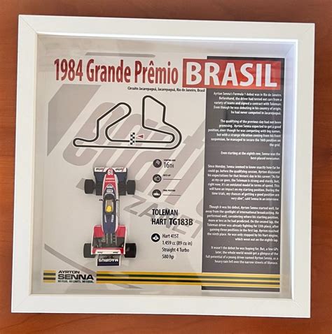 Framed Model 1 43 Ayrton Senna Toleman Hart TG183B Catawiki