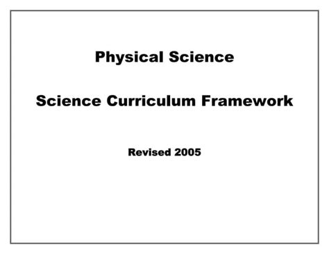 Shs Corephysical Science Cgwith Tagged Sci Equipmentpdf