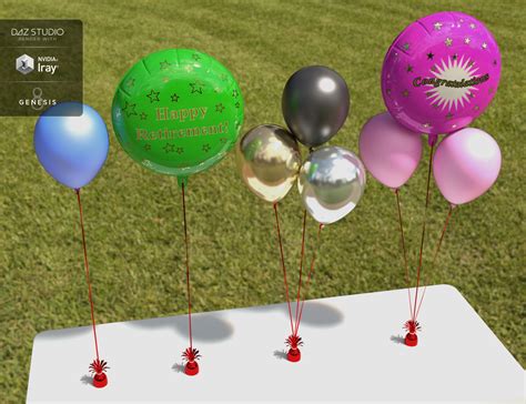 Party Decoration Elements Daz 3d
