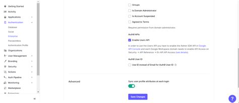 How To Enable Use Id Instead Of Email For Auth0 User Id Using