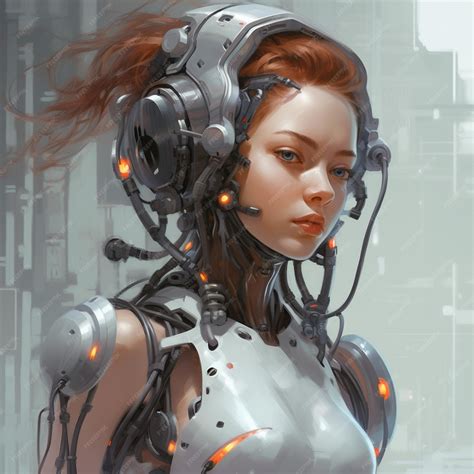 Premium Photo Cyberfemale Cyborg Futuristic Robotic Girl