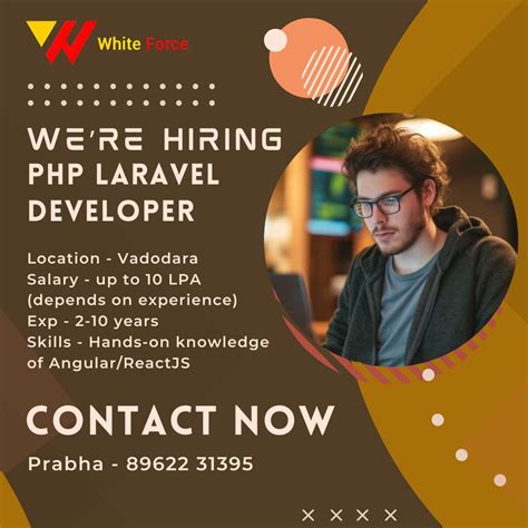 Php Laravel Developer Job In Vadodara White Force Group Posted On The Topic Linkedin