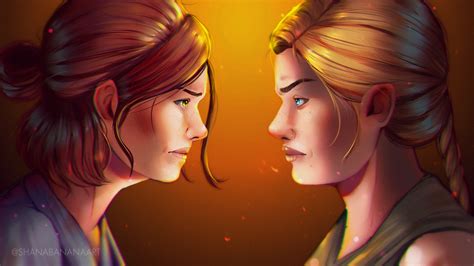 Abby Fighting Ellie Art The Last Of Us Part Ii Art Ga