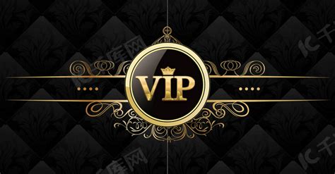 黑金质感欧式边框vip会员卡背景图片免费下载 千库网
