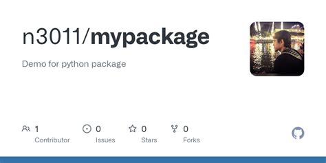 GitHub N3011 Mypackage Demo For Python Package
