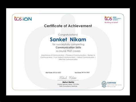 Sanket Nikam On Linkedin Thank You Tcs 😊