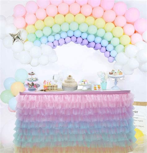 Ft Tutu Tul Mesa Falda Arco Iris Tul Mantel Capas Para Etsy