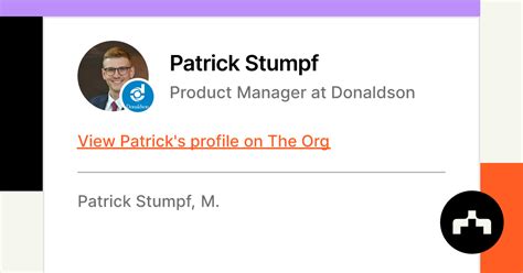 Patrick Stumpf Product Manager At Donaldson The Org