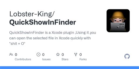 github lobster king quickshowinfinder quickshowinfinder is a xcode