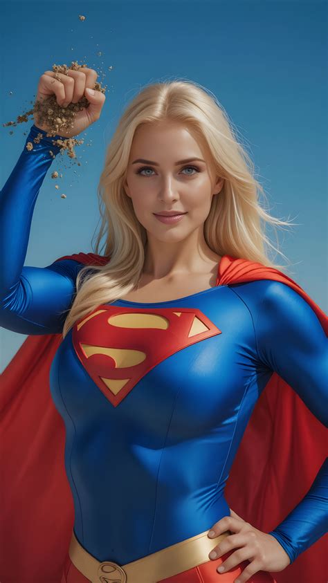 Supergirl Crushes A Rock By Pauljc1980 On Deviantart