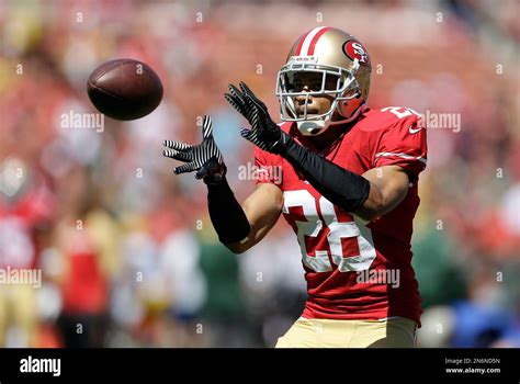 San Francisco 49ers Cornerback Nnamdi Asomugha 28 Warms Up Before An