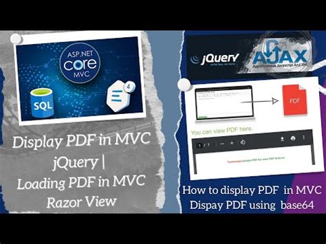 Display PDF In MVC Loading PDF In View PDFToBase JQuery UI Design Full Stack