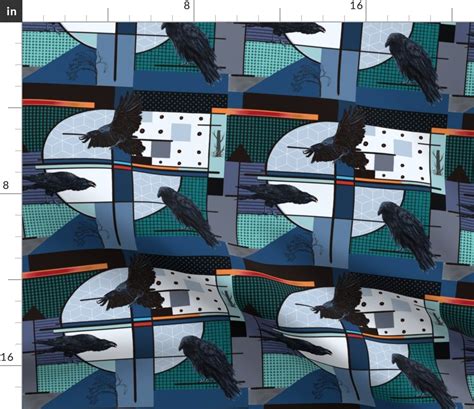 Patchwork Raven Lore Fabric Spoonflower