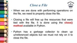 File Handling Python PPTX Programming Languages Computing