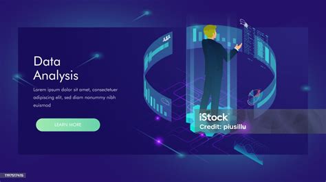 디지털 기술의 개념 사업가 그래프 통계 아이콘 3d 아이소메트릭 플랫 디자인 벡터 그림입니다 변경에 대한 스톡 벡터 아트 및 기타 이미지 Istock