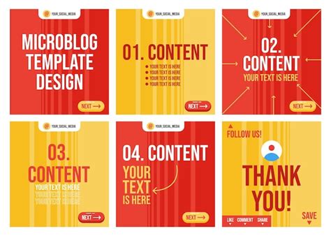 Premium Vector Microblog Template Design