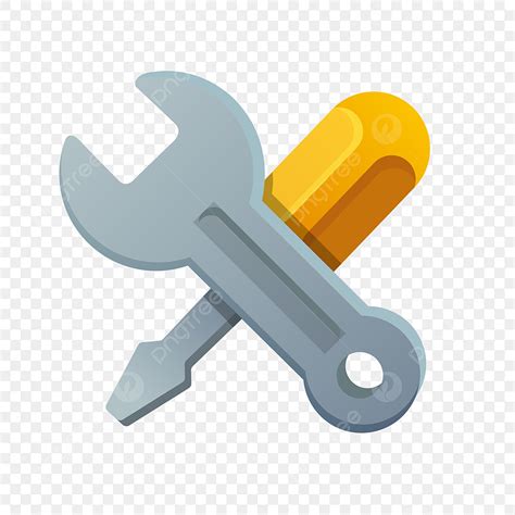 Wrench Screwdriver Vector Art Png Illustration Of Maintenance With Screwdriver And Wrench