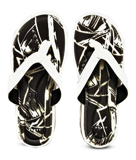 Norty Womens Memory Foam Adult Female Flip Flops Black White Runs 1