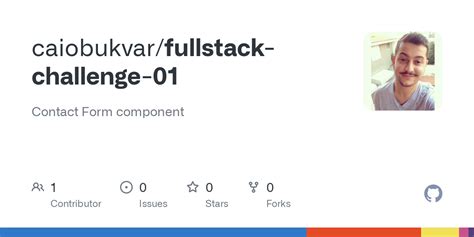 github caiobukvar fullstack challenge 01 contact form component