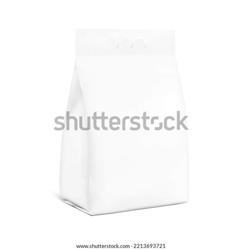 Realistic Stand Bag Hole Handle Mockup Stock Vector Royalty Free