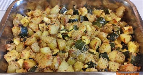 Pommes de terre et courgettes gratinées au four Recette en vidéo