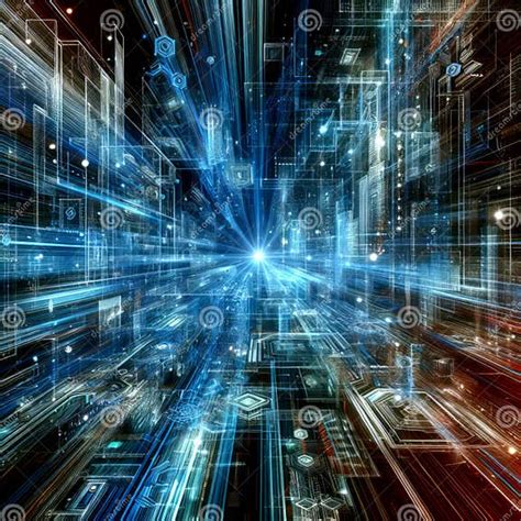 Digital Abstract Technology Background Binary Speed Communications Stock Illustration