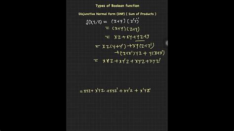 Dnf Sum Of Products Shorts Short Videos Mgkvp Bsc V Sem Math Grad Math Mentor Youtube