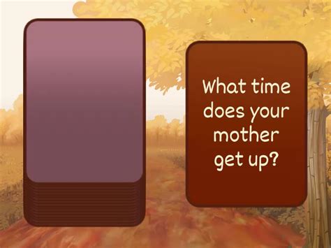 Present Simple Speaking Random Cards