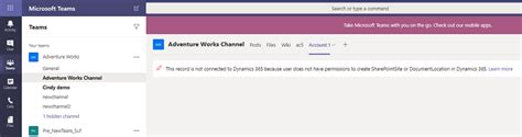 Microsoft Teams 與 Dynamics 365 應用程式整合疑難排解 Microsoft Learn