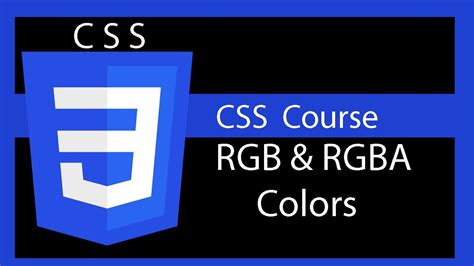 Css Rgb And Rgba Colors Youtube