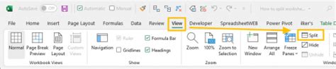 How To Split Worksheet In Excel