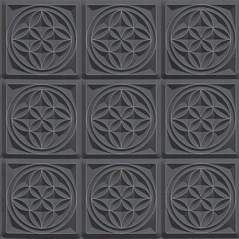 TAPETA CZARNE KAFLE ZE ZDOBIENIAMI 3D FLIZELINA 32980 1 Cena