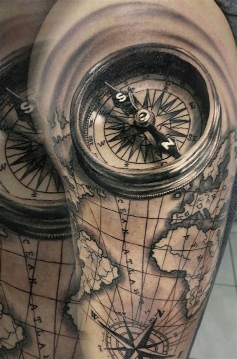 Pin By Laurine On Tattoo Art Map Tattoos Compass And Map Tattoo World Map Tattoos