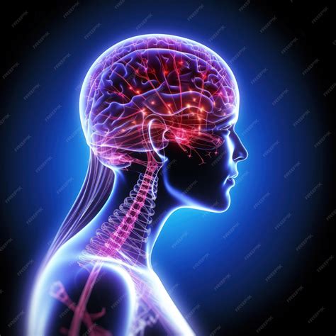 Premium Ai Image Human Brain Signal Deep Learning Concept Human Head