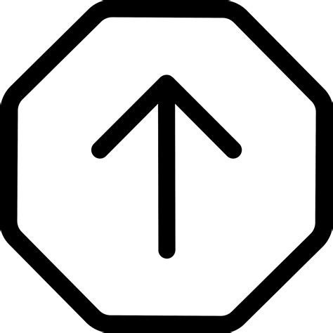 arrow simple icon by friconix fi onluxl arrow simple line up octagon