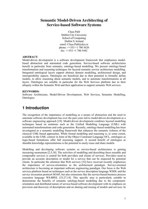 pdf semantic model driven architecting of service based software systems