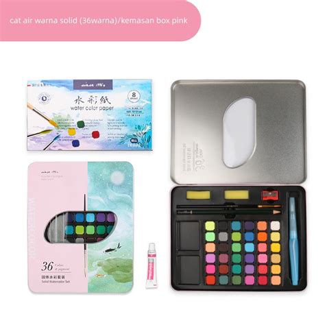 Jual Cat Air Warna 36 Dan 48 Warna Alat Cat Air Warna Per Set Sudah