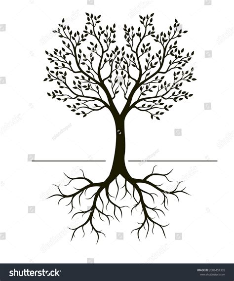 Shape Tree Vector Outline Illustration Plant Stock Vector Royalty Free Shutterstock