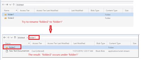 No Error Pops Up When Renaming One Adls Gen2 Folder With An Existing